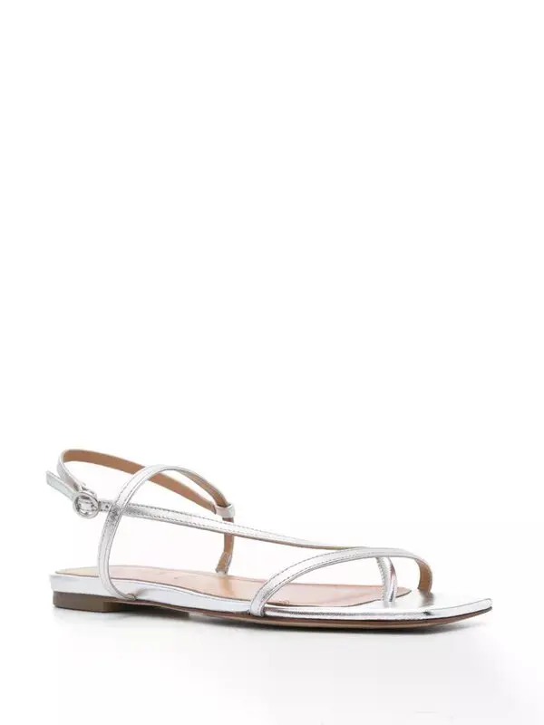 AeydĒ Ella Nappa Leather Sandals - Silver