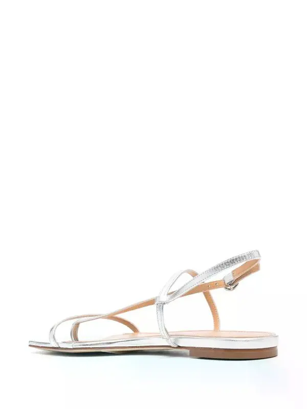 AeydĒ Ella Nappa Leather Sandals - Silver