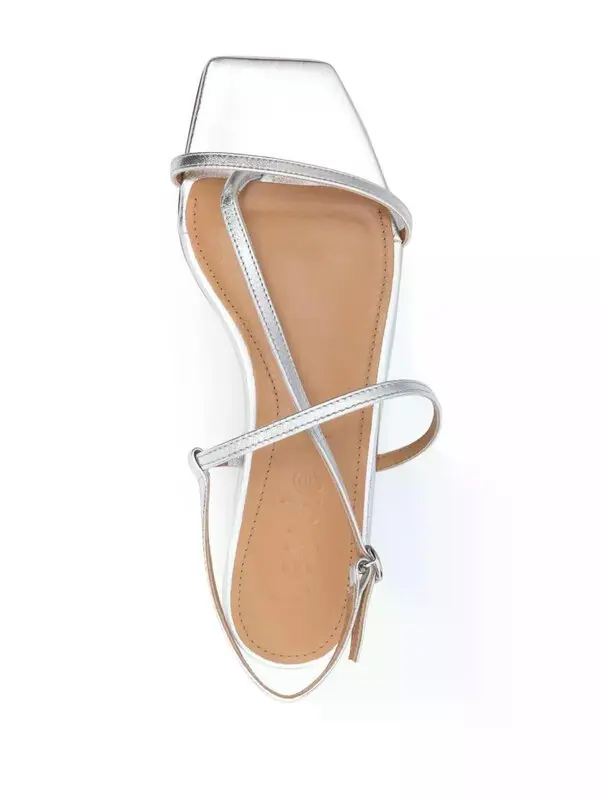 AeydĒ Ella Nappa Leather Sandals - Silver