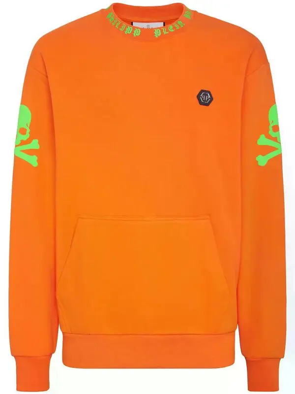Philipp Plein Graphic-print Cotton Sweatshirt - Orange