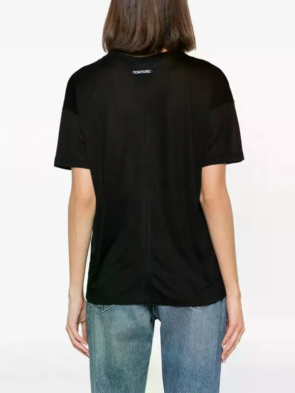 TOM FORD Silk Logo Print T-shirt