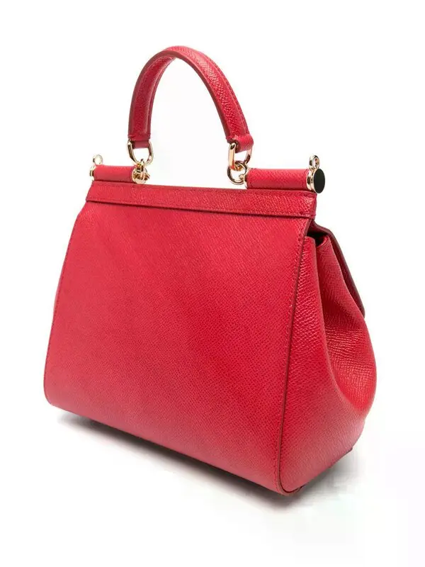 Dolce & Gabbana Dauphine Calfskin Leather Handbag - Red