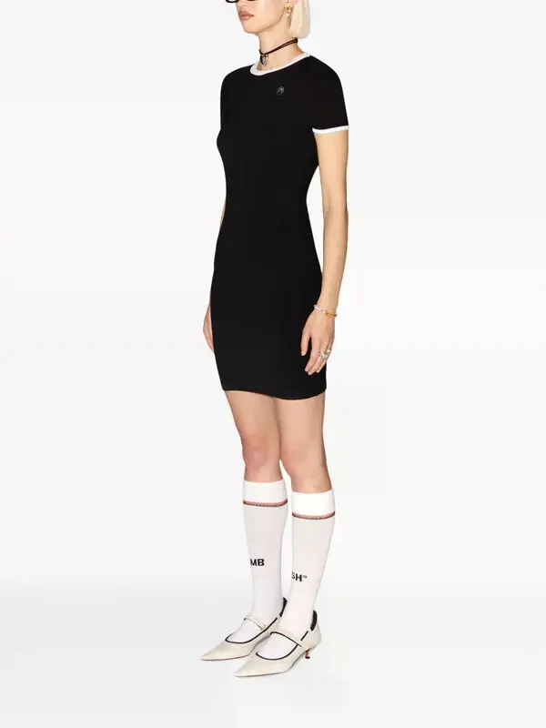 AMBUSH Contrast-trim Ribbed Minidress