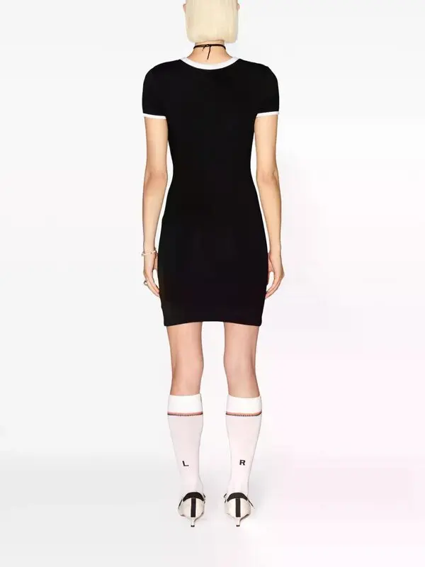 AMBUSH Contrast-trim Ribbed Minidress