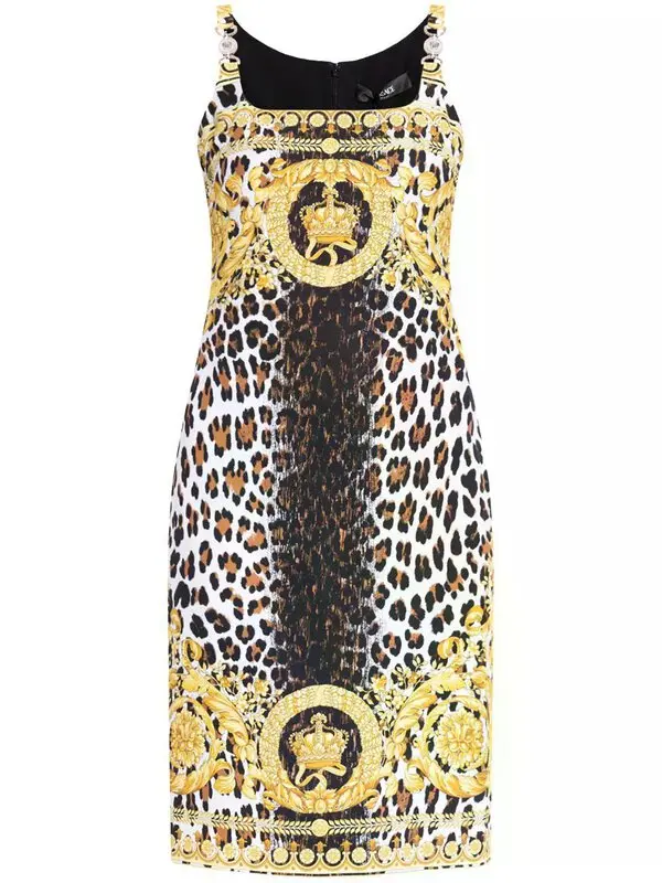 Versace Medusa-print Sleeveless Dress