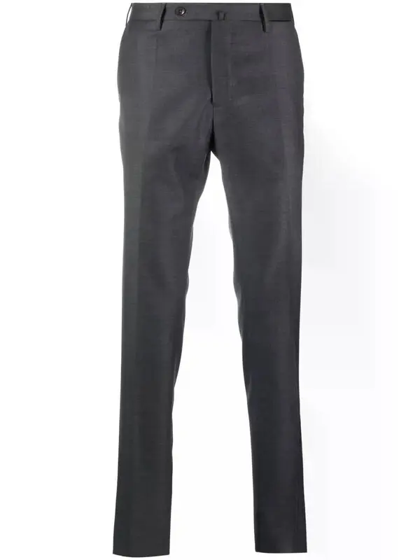 Incotex Slim-cut Virgin Wool Trousers - Grey