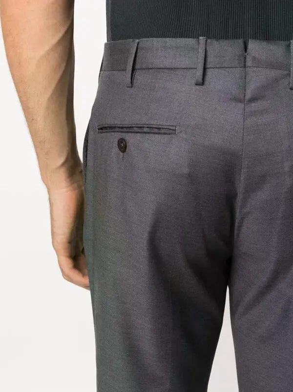 Incotex Slim-cut Virgin Wool Trousers - Grey