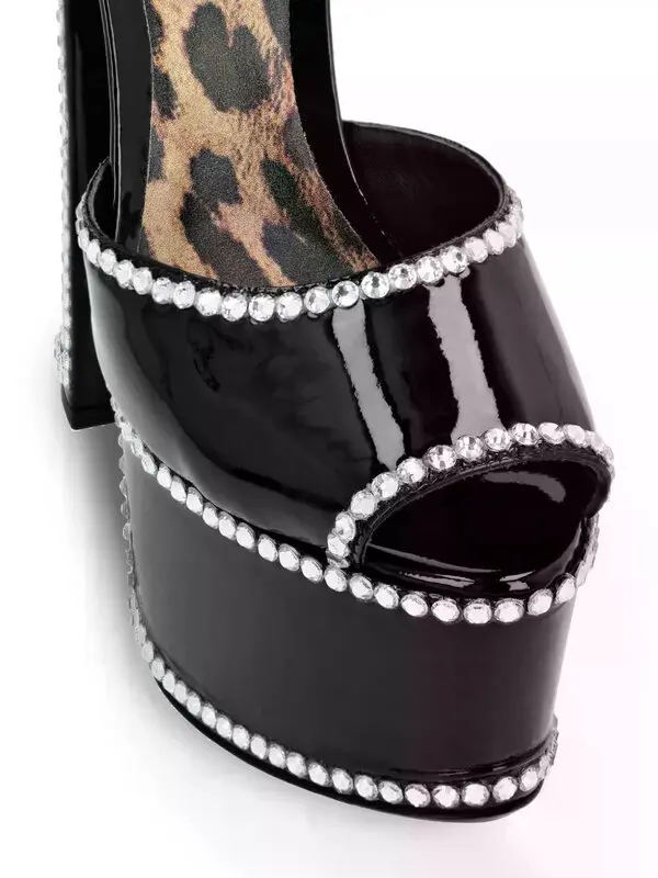 Philipp Plein Crystal-embellished Heeled Platform Sandals