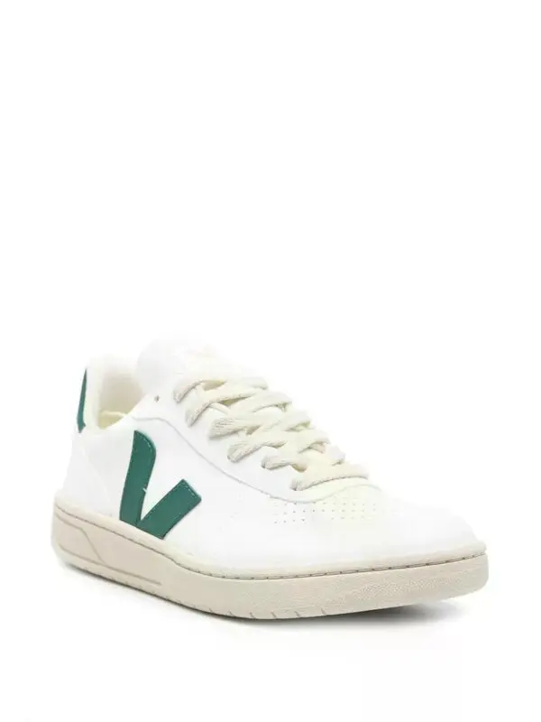 VEJA V-10 Low-top Sneakers With Panelled Design And Perforated Toebox - White