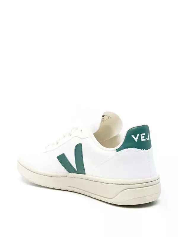 VEJA V-10 Low-top Sneakers With Panelled Design And Perforated Toebox - White