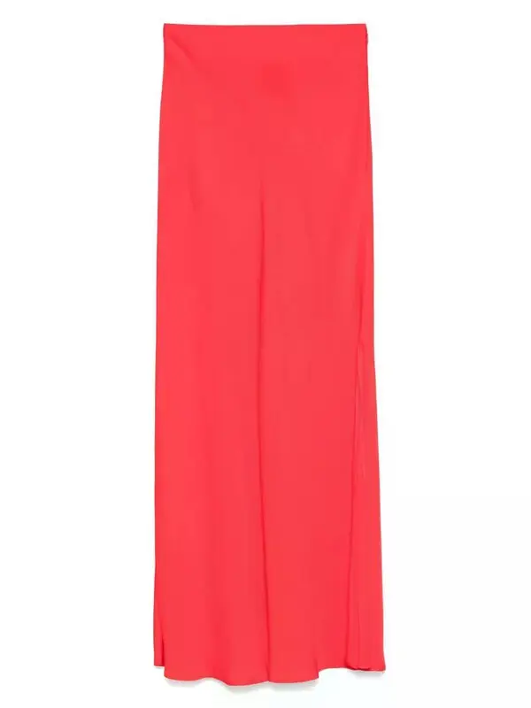 TWINSET Logo Plaque Maxi Skirt - Red