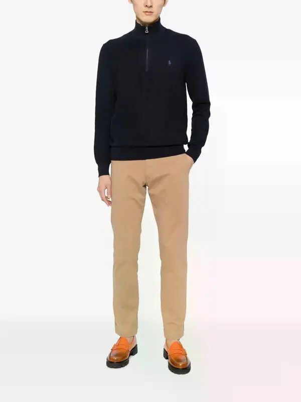 Polo Ralph Lauren Fine Knit Quarter Zip Sweatshirt - Blue