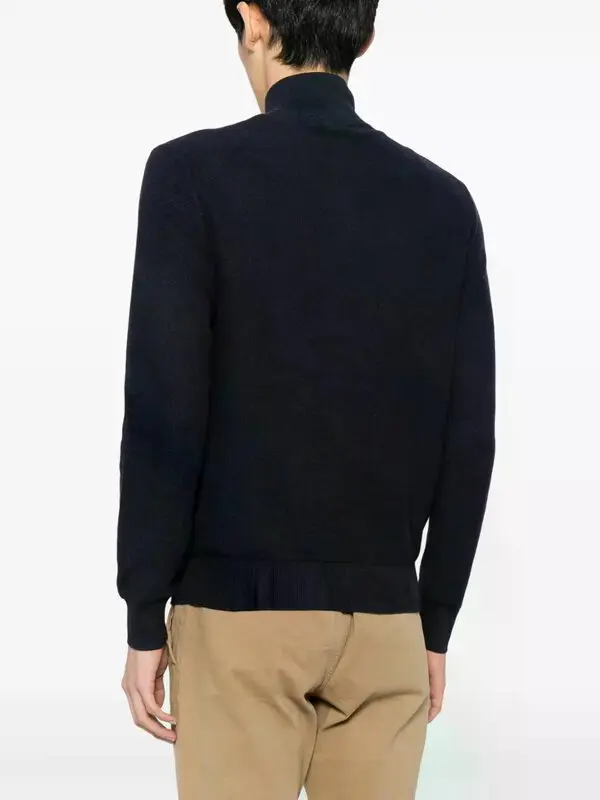 Polo Ralph Lauren Fine Knit Quarter Zip Sweatshirt - Blue