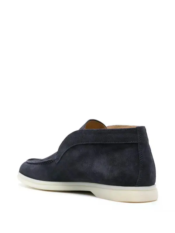 SCAROSSO Leonarda Suede Ankle Boots - Blue