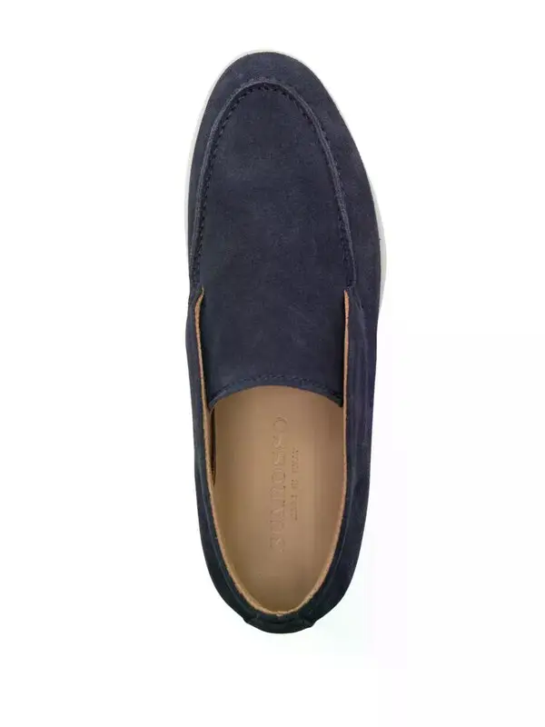 SCAROSSO Leonarda Suede Ankle Boots - Blue