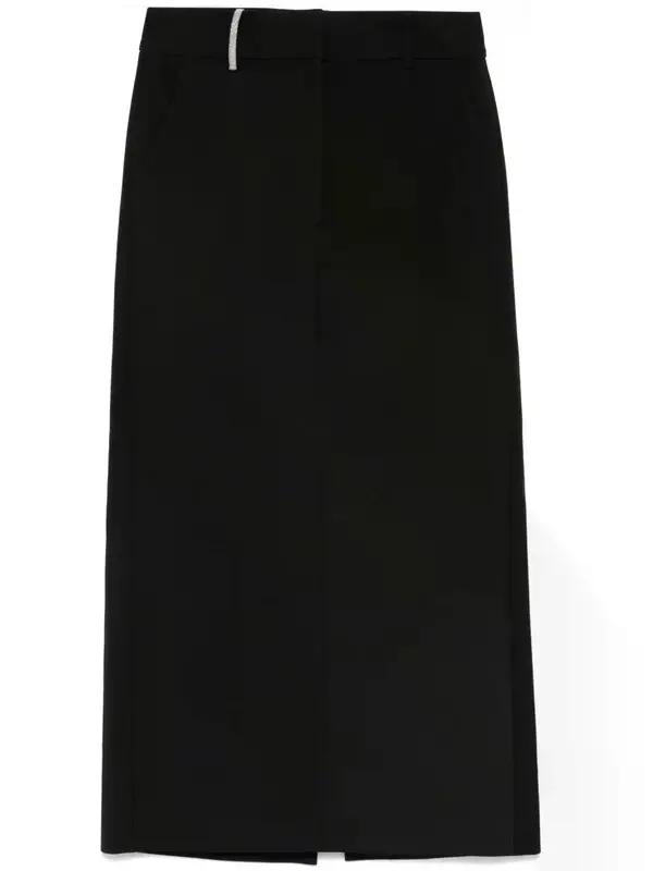 Peserico Straight-cut Midi Skirt - Black