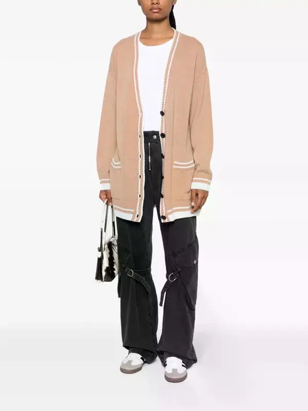 MSGM Contrasting Trim Knit Cardigan
