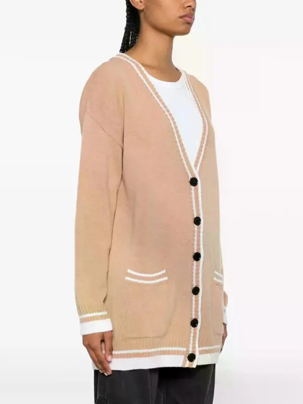 MSGM Contrasting Trim Knit Cardigan