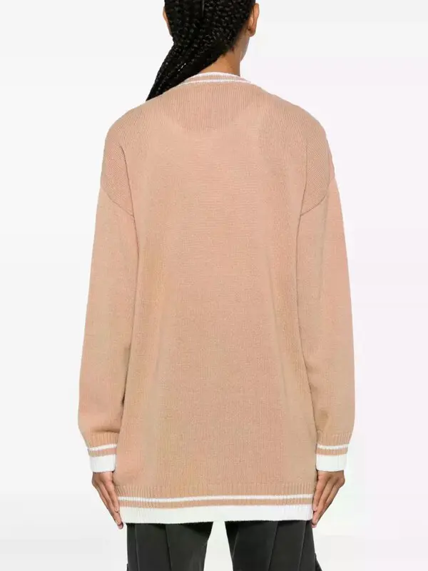 MSGM Contrasting Trim Knit Cardigan