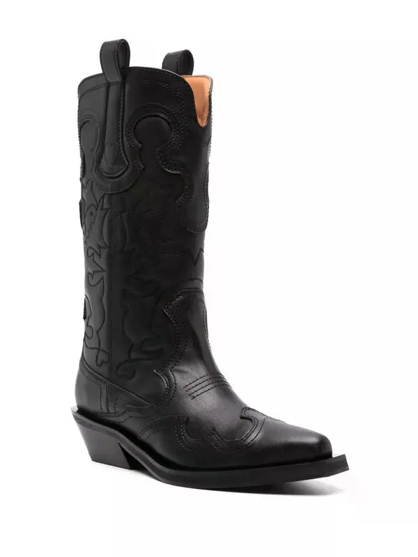 GANNI Panelled Calf-length Boots