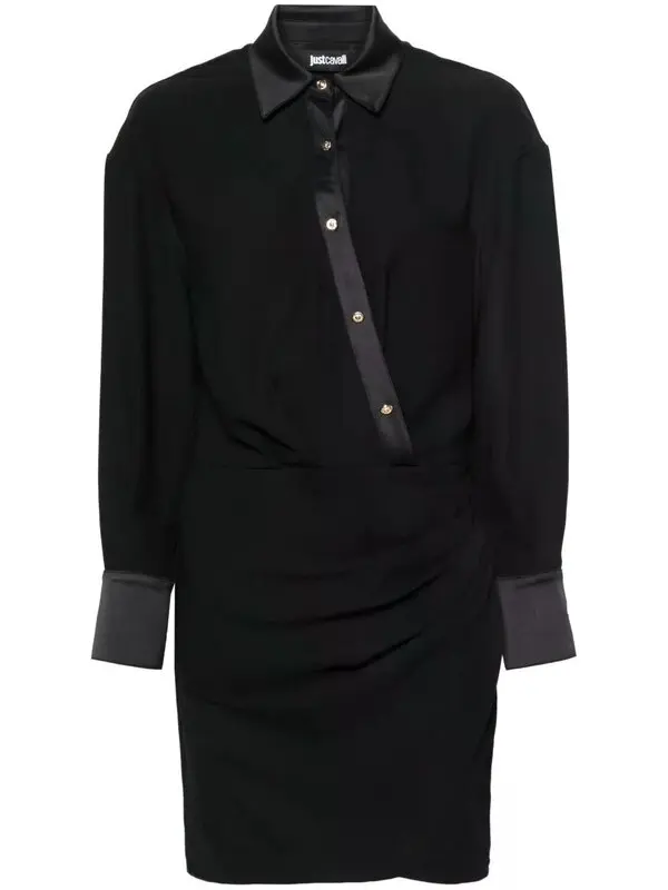 Just Cavalli Crepe Mini Dress With Contrasting Panel