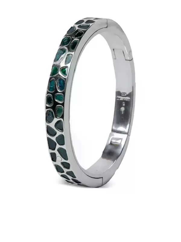 PARTS OF FOUR Sistema V2 Blue Diamond Bracelet - Silver