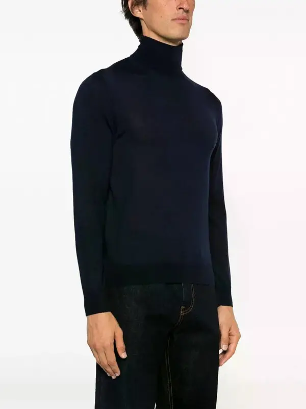 Canali Fine-knit Roll-neck Jumper