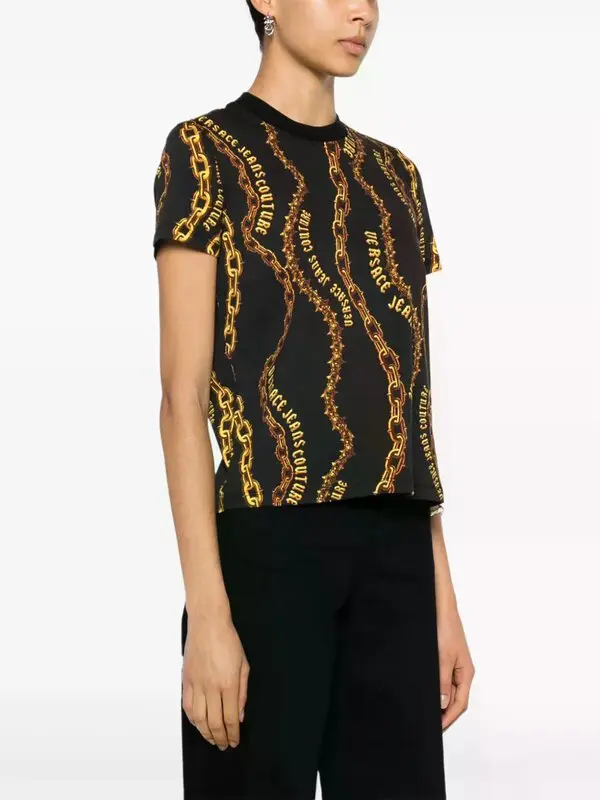 Versace Chain Print Cotton T-shirt