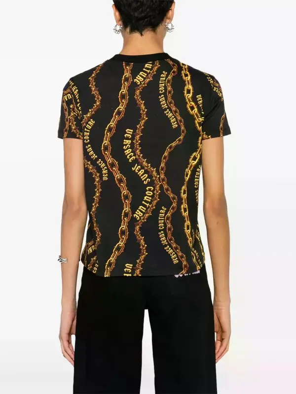 Versace Chain Print Cotton T-shirt