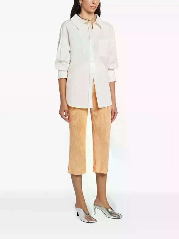 JIL SANDER Ribbed Cropped Trousers