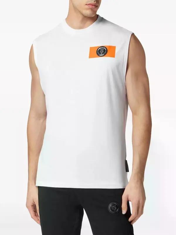 PLEIN SPORT Logo-patch Cotton Tank