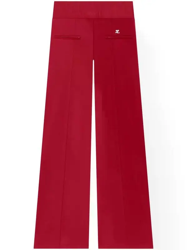 COURREGES Pressed Crease Track Pants - Red