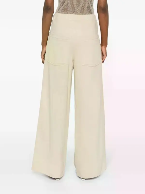 Gauchère Wide-leg Jersey Trousers - Neutrals