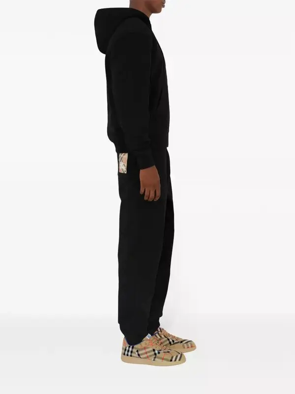 Burberry Checked Logo Label Hoodie