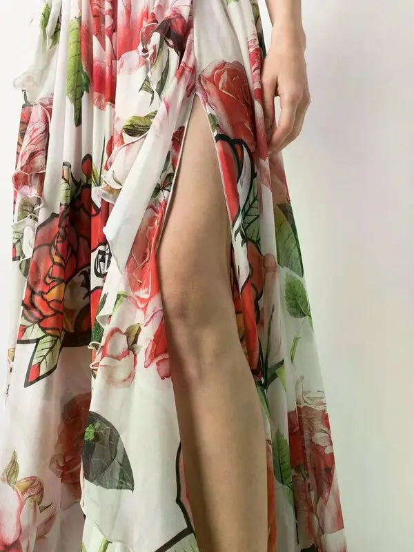 Philipp Plein Love Silk Maxi Dress