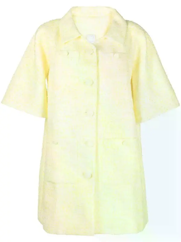 Huishan Zhang Bouclé Coat - Yellow