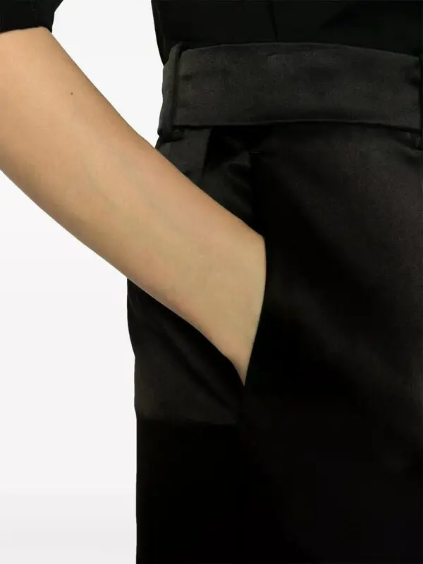 LANVIN Satin Finish Straight-leg Trousers