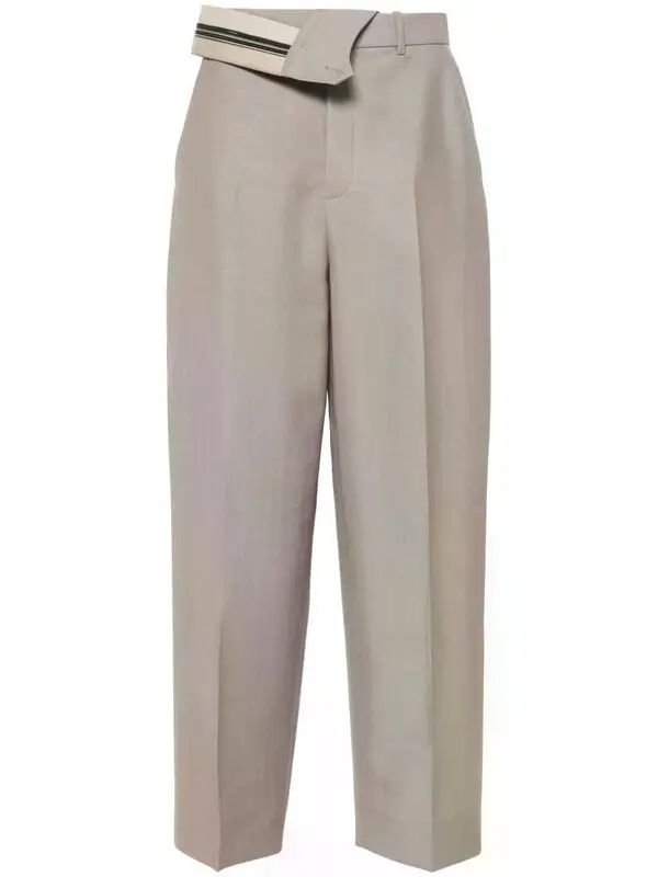 Fendi Pressed-crease Tapered Trousers