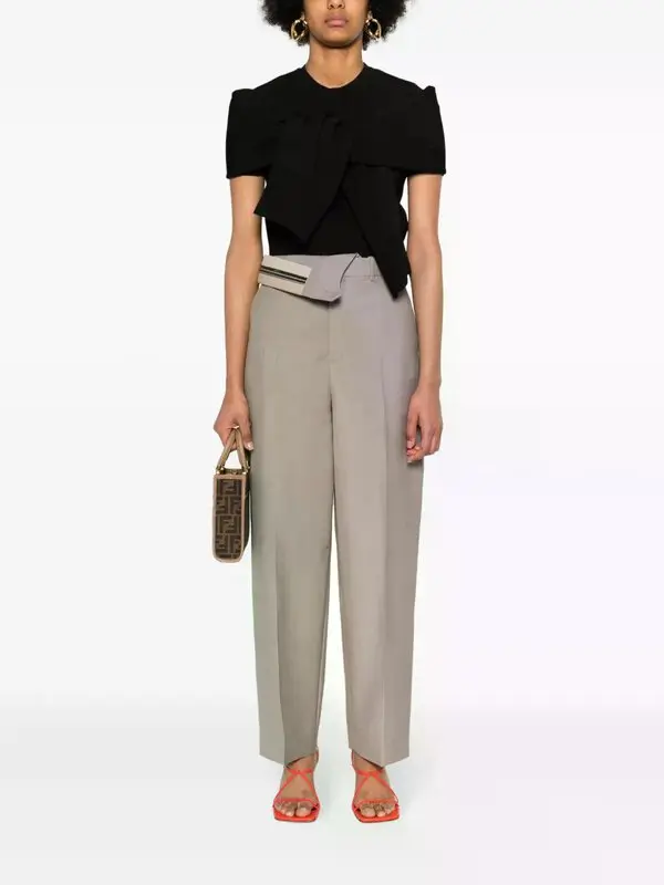 Fendi Pressed-crease Tapered Trousers