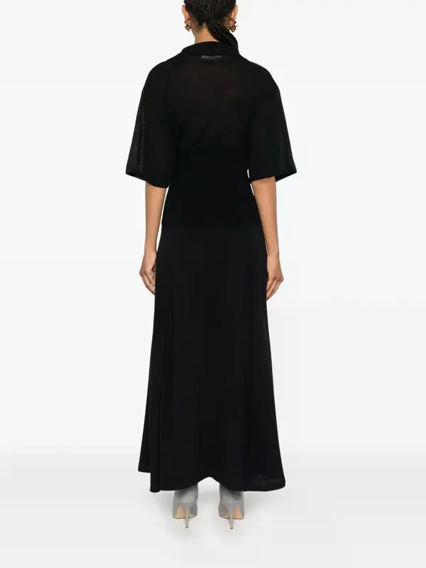 Victoria Beckham Panelled Knitted Maxi Dress