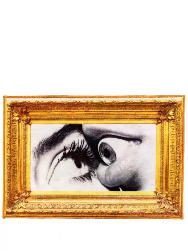 SELETTI Eye And Mouth Mat - Grey