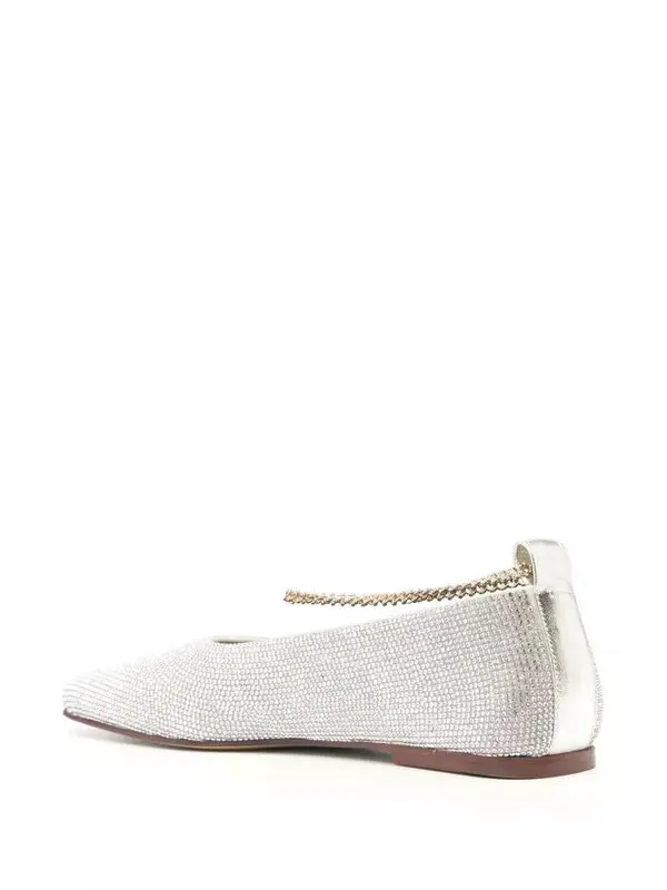 MARIA LUCA Augusta Ballerina Shoes With Crystal Embellishment - Silver