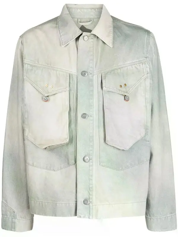 OBJECTS IV LIFE Panelled Denim Jacket - Green