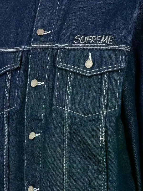 Supreme X Smurfs Denim Trucker Jacket - Blue