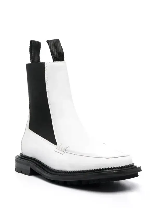 TOGA VIRILIS Charm Detail Ankle Leather Boots - White