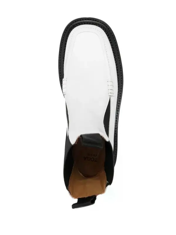 TOGA VIRILIS Charm Detail Ankle Leather Boots - White