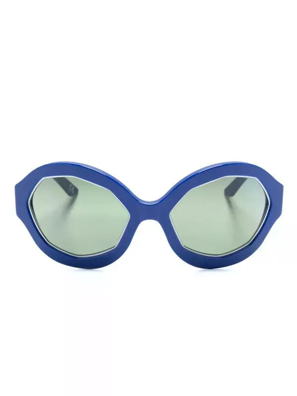 Marni Cumulus Cloud Oval-frame Sunglasses - Blue