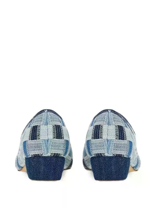 FERRAGAMO Varina Checked Block-heel Pumps
