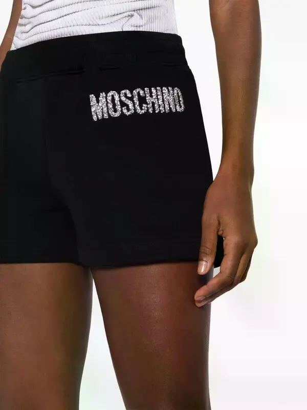 Moschino Embellished Organic Cotton Shorts