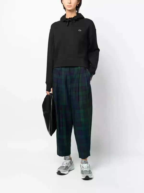 Lacoste Embroidered Logo Hoodie With Thumb Slots